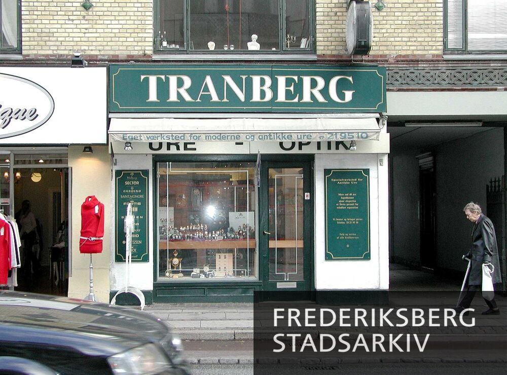 Butiksfacaden til Tranberg - ure og optik - kbhbilleder.dk