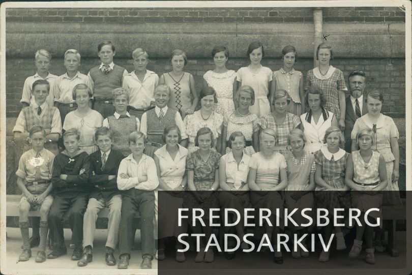 Skolen på la Cours Vej. Klassebillede af III B, mellemskoleklasse ...