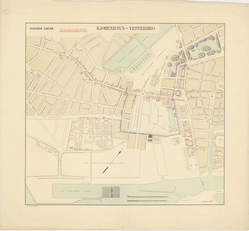 Kort over Vesterbro - kbhbilleder.dk