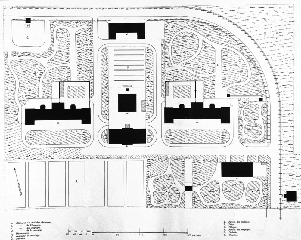Kort over Sankt Hans Hospital - kbhbilleder.dk