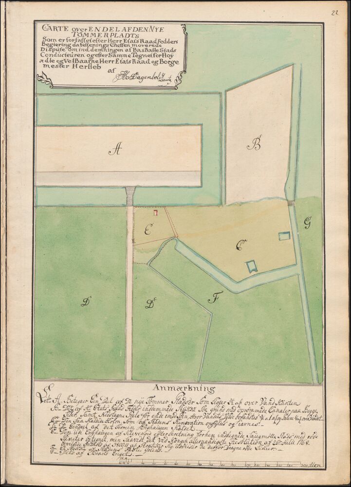 Kort over en del af den nye tømmerplads - kbhbilleder.dk